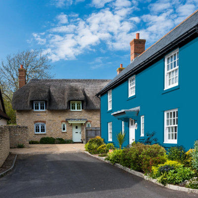 Leyland Trade Truguard Smooth Masonry Paint Nanking Blue (18E53) 5L