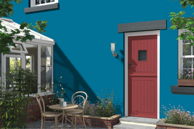 Leyland Trade Truguard Smooth Masonry Paint Nanking Blue (18E53) 5L