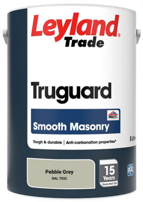 Leyland Trade Truguard Smooth Masonry Paint Pebble Grey (RAL 7032) 5L
