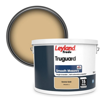 Leyland Trade Truguard Smooth Masonry Paint Serene Gold (PPG1091-4) 10L