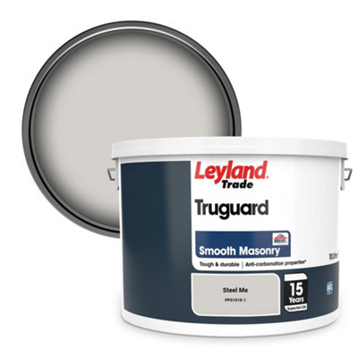 Leyland Trade Truguard Smooth Masonry Paint Steel Me (PPG1018-1) 10L