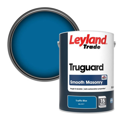 Leyland Trade Truguard Smooth Masonry Paint Traffic Blue (RAL 5017) 5L