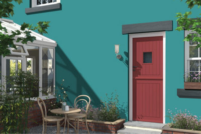 Leyland Trade Truguard Smooth Masonry Paint Turquoise Blue (RAL 5018) 5L