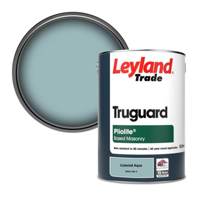 Leyland Trade Truguard Smooth Pliolite Masonry Paint Colonial Aqua ...