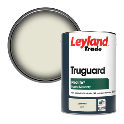 Leyland Trade Truguard Smooth Pliolite Masonry Paint Gardenia (10B15) 5L
