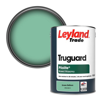 Leyland Trade Truguard Smooth Pliolite Masonry Paint Green Balloon ...