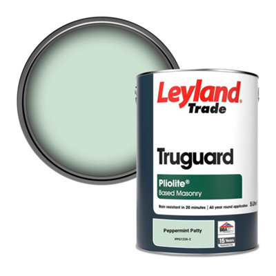 Leyland Trade Truguard Smooth Pliolite Masonry Paint Peppermint Patty ...