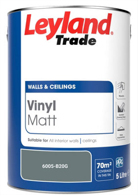 Leyland Trade Vinyl Matt Walls & Ceilings Emulsion Paint (6005-B20G) 5L