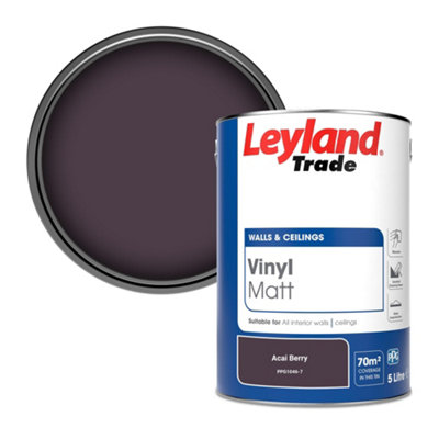 Leyland Trade Vinyl Matt Walls & Ceilings Emulsion Paint Acai Berry ...