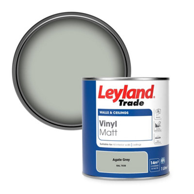 Leyland Trade Vinyl Matt Walls & Ceilings Emulsion Paint Agate Grey ...