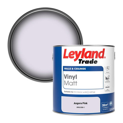 Leyland Trade Vinyl Matt Walls & Ceilings Emulsion Paint Angora Pink ...