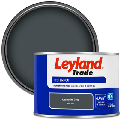 Leyland Trade Vinyl Matt Walls & Ceilings Emulsion Paint Anthracite ...
