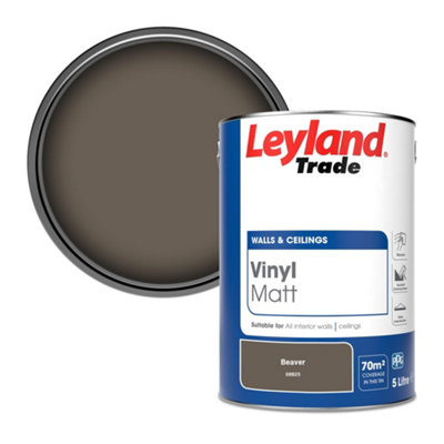 Leyland Trade Vinyl Matt Walls & Ceilings Emulsion Paint Beaver (08B25) 5L