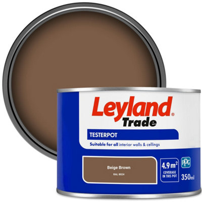 Leyland Trade Vinyl Matt Walls & Ceilings Emulsion Paint Beige Brown ...
