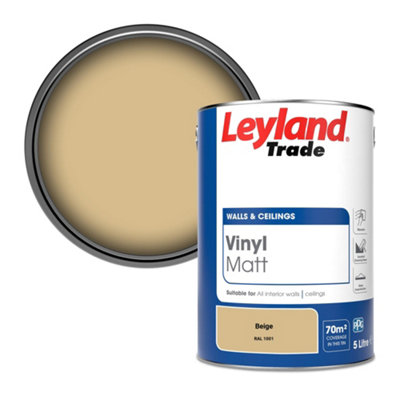 Leyland Trade Vinyl Matt Walls & Ceilings Emulsion Paint Beige (RAL ...
