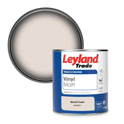 Leyland Trade Vinyl Matt Walls & Ceilings Emulsion Paint Biscuit Cream ...