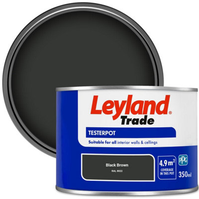Leyland Trade Vinyl Matt Walls & Ceilings Emulsion Paint Black Brown ...