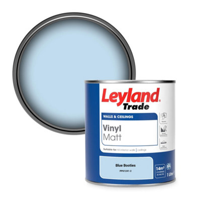 Leyland Trade Vinyl Matt Walls & Ceilings Emulsion Paint Blue Booties ...