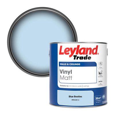 Leyland Trade Vinyl Matt Walls & Ceilings Emulsion Paint Blue Booties ...