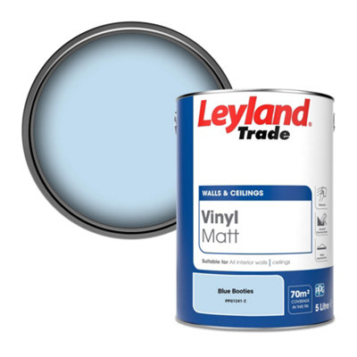 Leyland Trade Vinyl Matt Walls & Ceilings Emulsion Paint Blue Booties ...