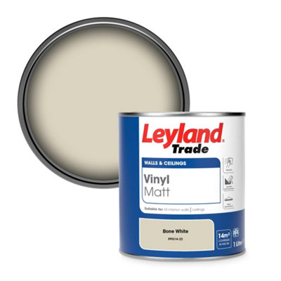 Leyland Trade Vinyl Matt Walls & Ceilings Emulsion Paint Bone White ...