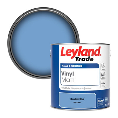 Leyland Trade Vinyl Matt Walls & Ceilings Emulsion Paint Boudoir Blue ...