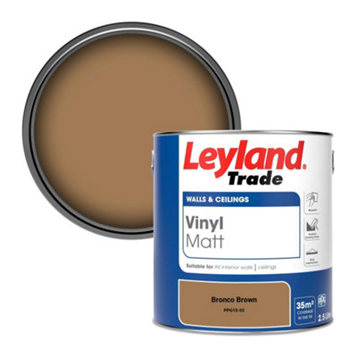 Leyland Trade Vinyl Matt Walls & Ceilings Emulsion Paint Bronco Brown ...