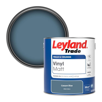 Leyland Trade Vinyl Matt Walls & Ceilings Emulsion Paint Canyon Blue ...
