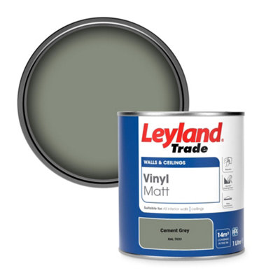 Leyland Trade Vinyl Matt Walls & Ceilings Emulsion Paint Cement Grey ...