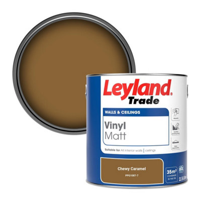 Leyland Trade Vinyl Matt Walls & Ceilings Emulsion Paint Chewy Caramel ...