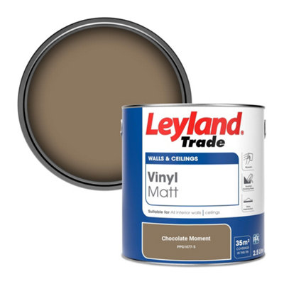 Leyland Trade Vinyl Matt Walls & Ceilings Emulsion Paint Chocolate ...
