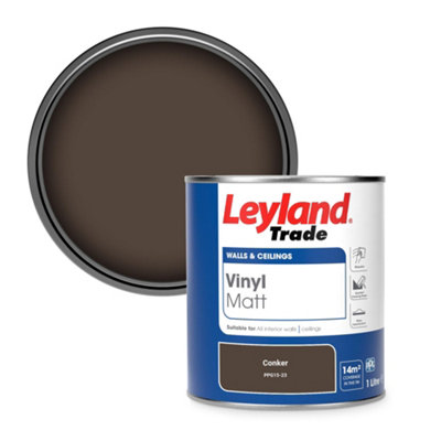 Leyland Trade Vinyl Matt Walls & Ceilings Emulsion Paint Conker (PPG15 ...