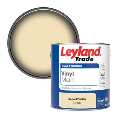 Leyland Trade Vinyl Matt Walls & Ceilings Emulsion Paint Custard ...