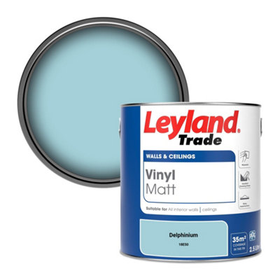 Leyland Trade Vinyl Matt Walls & Ceilings Emulsion Paint Delphinium ...