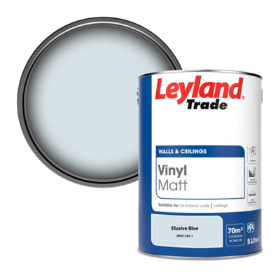 Leyland Trade Vinyl Matt Walls & Ceilings Emulsion Paint Elusive Blue ...