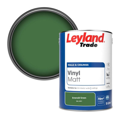 Leyland Trade Vinyl Matt Walls & Ceilings Emulsion Paint Emerald Green ...