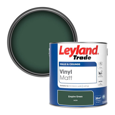 Leyland Trade Vinyl Matt Walls & Ceilings Emulsion Paint Empire Green ...