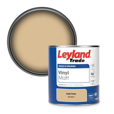 LEYLAND TRADE VINYL MATT WALLS & CEILINGS EMULSION PAINT FAINT FAWN ...