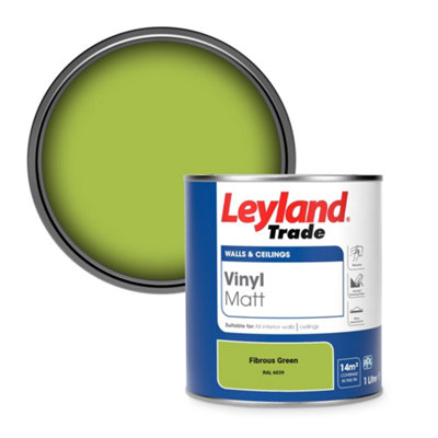 Leyland Trade Vinyl Matt Walls & Ceilings Emulsion Paint Fibrous Green ...