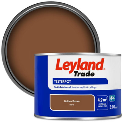 Leyland Trade Vinyl Matt Walls & Ceilings Emulsion Paint Golden Brown ...