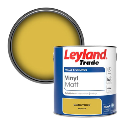 Leyland Trade Vinyl Matt Walls & Ceilings Emulsion Paint Golden Yarrow ...