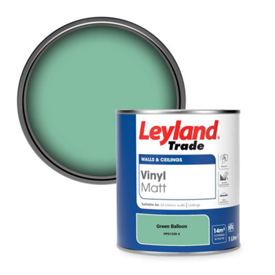 Leyland Trade Vinyl Matt Walls & Ceilings Emulsion Paint Green Balloon ...
