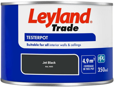 Leyland Trade Vinyl Matt Walls & Ceilings Emulsion Paint Jet Black (RAL ...
