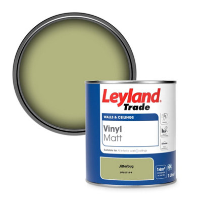 Leyland Trade Vinyl Matt Walls & Ceilings Emulsion Paint Jitterbug (PPG1118-4) 1L