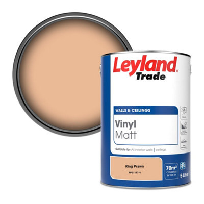 Leyland Trade Vinyl Matt Walls & Ceilings Emulsion Paint King Prawn ...