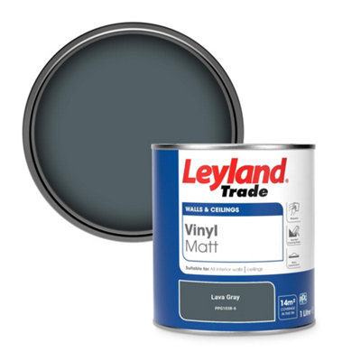 Leyland Trade Vinyl Matt Walls & Ceilings Emulsion Paint Lava Gray ...