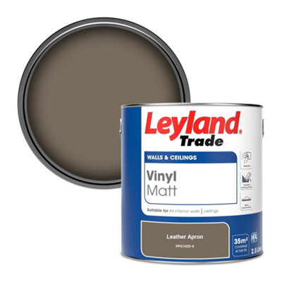 Leyland Trade Vinyl Matt Walls & Ceilings Emulsion Paint Leather Apron ...