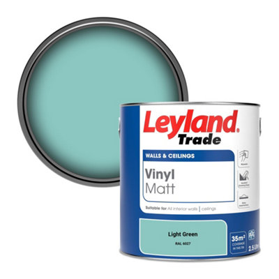 Leyland Trade Vinyl Matt Walls & Ceilings Emulsion Paint Light Green ...