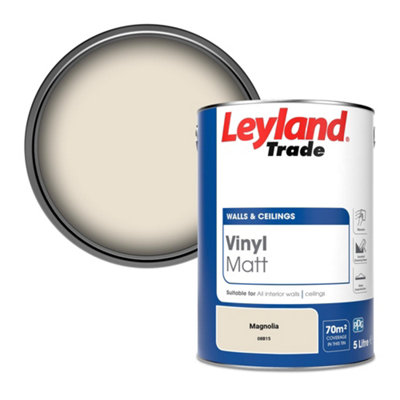 Leyland Trade Vinyl Matt Walls & Ceilings Emulsion Paint Magnolia ...