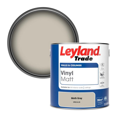 Leyland Trade Vinyl Matt Walls & Ceilings Emulsion Paint Moth Gray ...